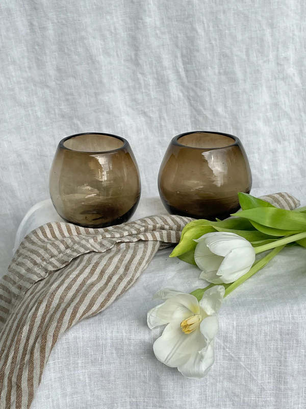 Villa Lua Ronde Blown Glass - Amber | Garmentory