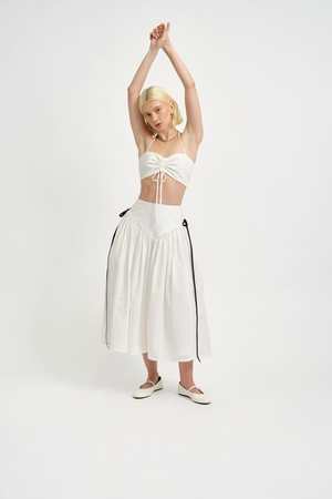 Eliza Faulkner Frankie Halter Top - Periwinkle Blue Linen | Garmentory