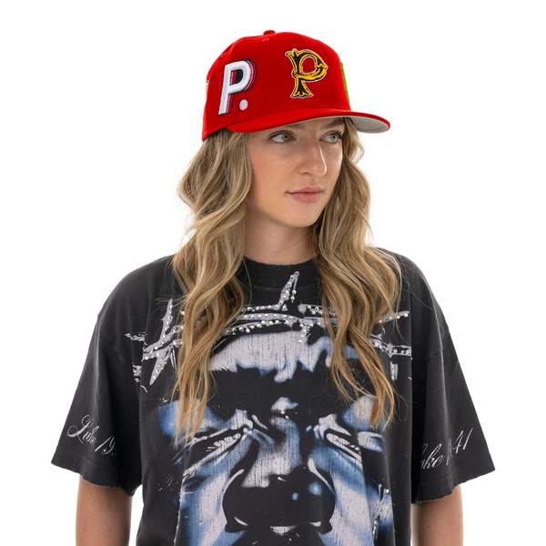 Jon Stan x TONS Pittsburgh P Fitted Hat - Red | Garmentory