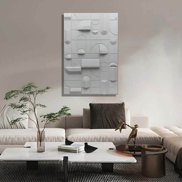 Interior Moderna Monochrome Melange: Abstract Two-Tone Shapes | Garmentory