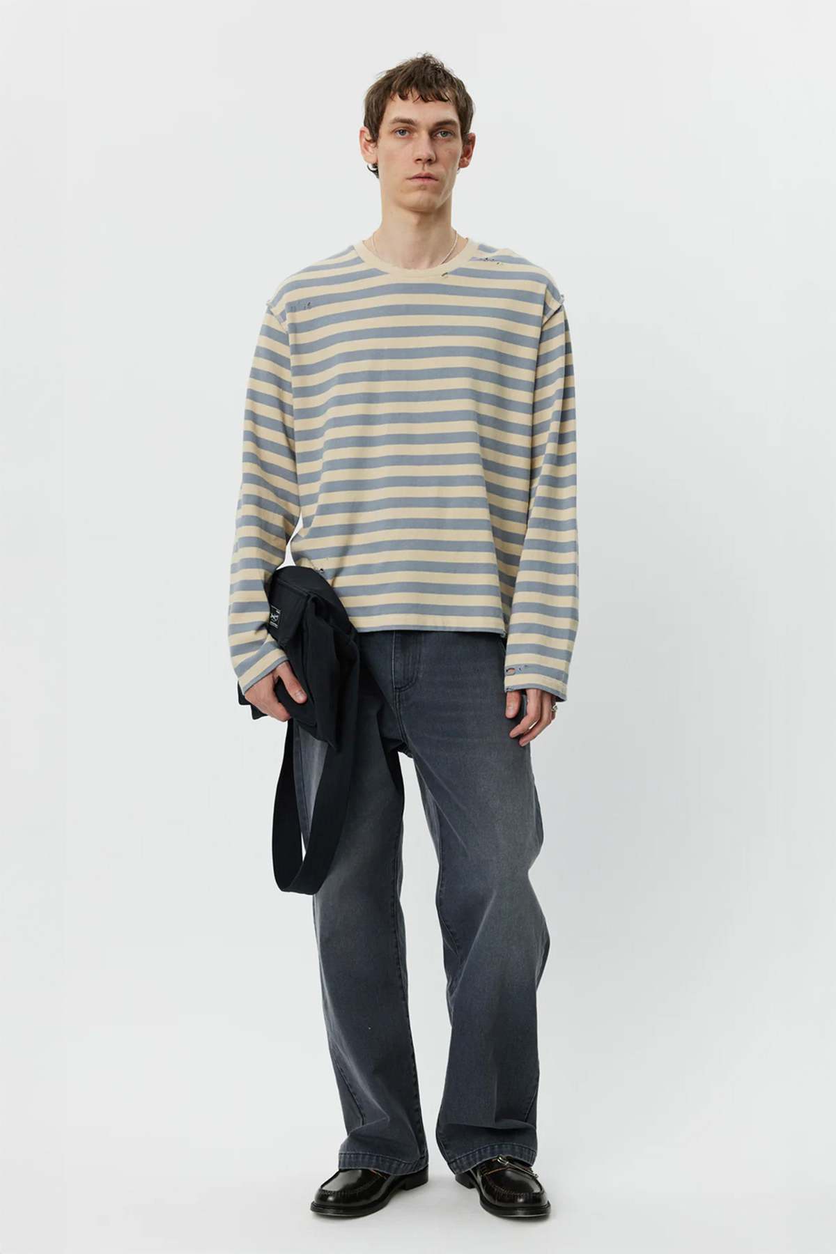 mfpen Wide Stripe Sweater - Greige | Garmentory