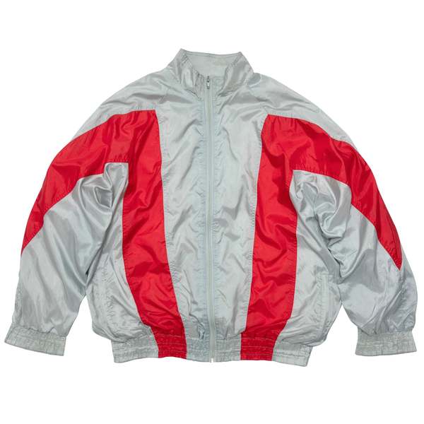 Sundazed 80s Ripstop Nylon Angular Paneled Windbreaker - Red | Garmentory