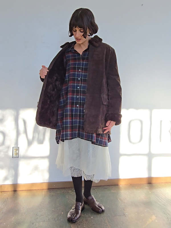 Jones NY Coffee Suede Zip Coat | Garmentory