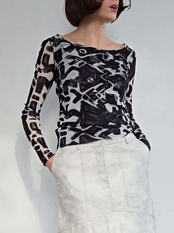 Vintage Fuzzi Graphic Mesh Tee | Garmentory