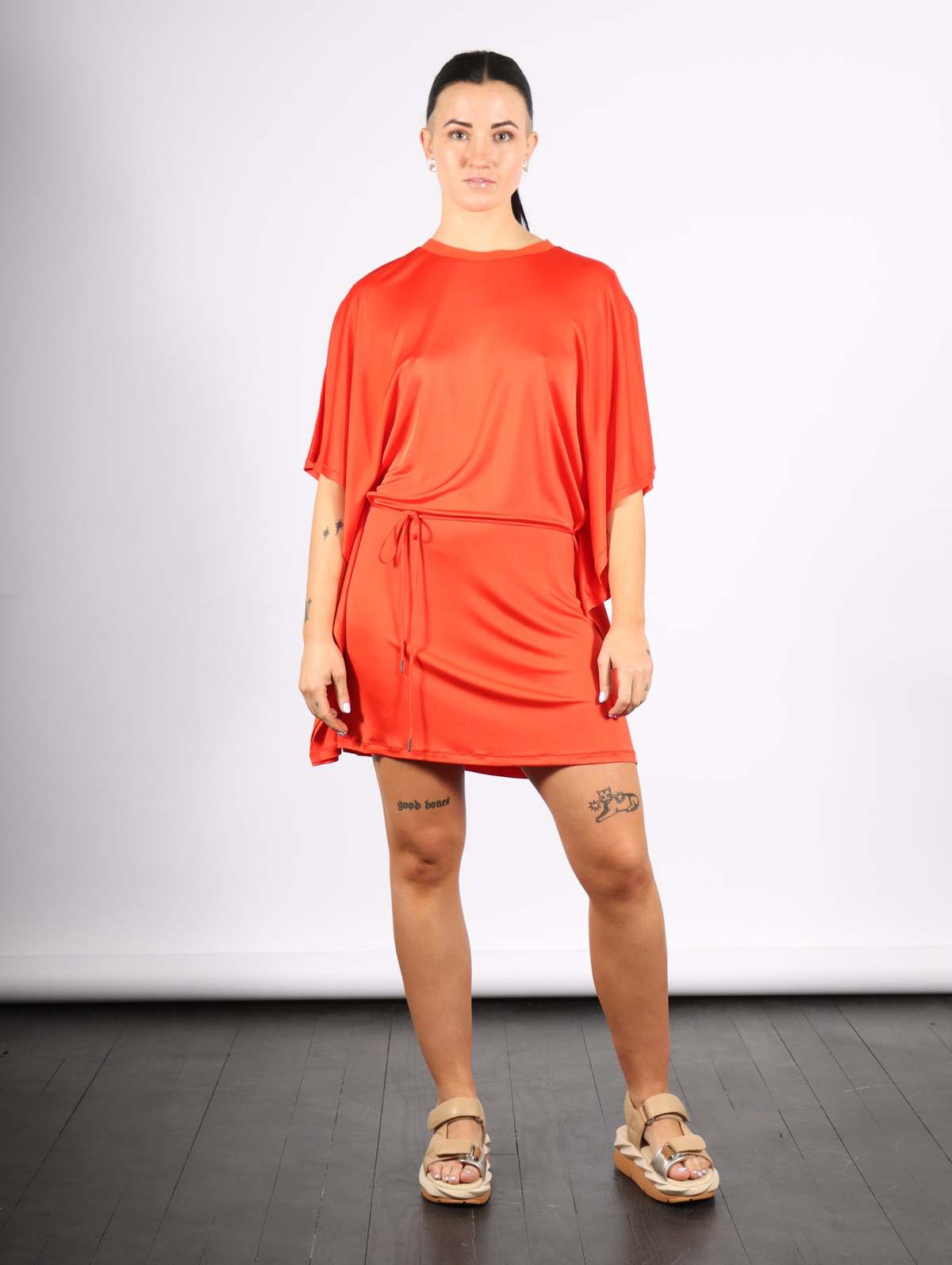 Rodebjer Block Shiny Dress - Red | Garmentory