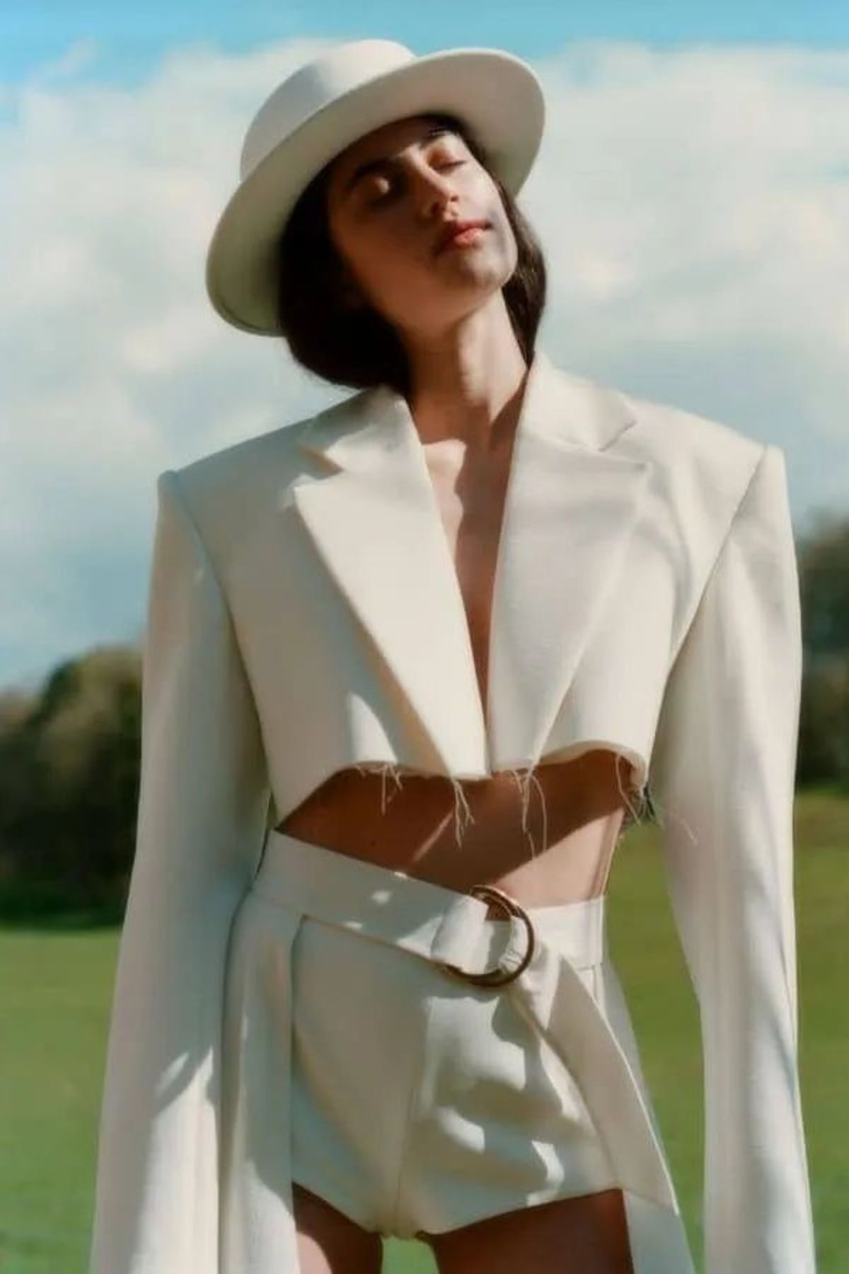 Bon Bride BB:46 Cropped Blazer - Warm Ivory | Garmentory