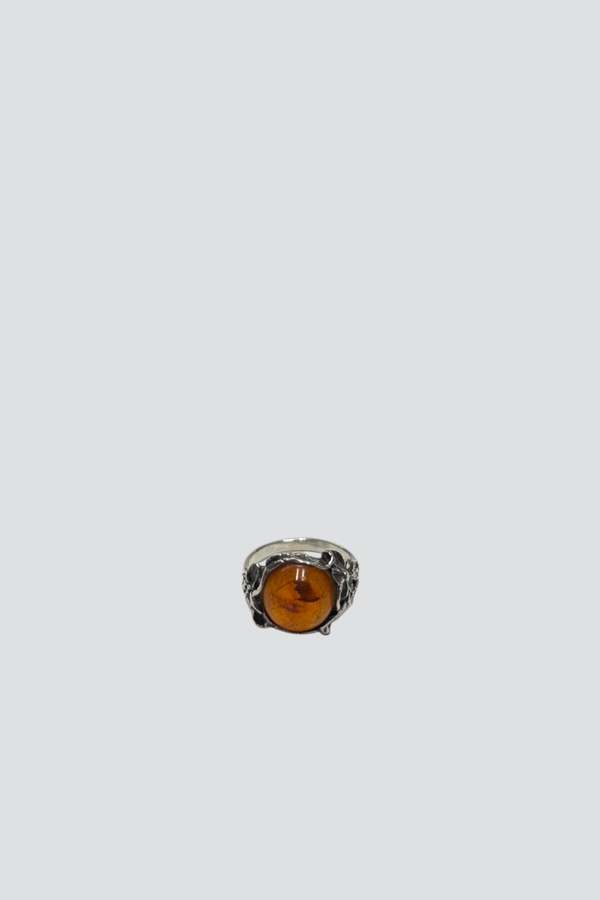 Assembly New York Sterling Silver Round Amber Gilded Ring | Garmentory