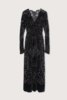 Ulla Johnson Elora Burnout Velvet L/S Dress - Noir | Garmentory