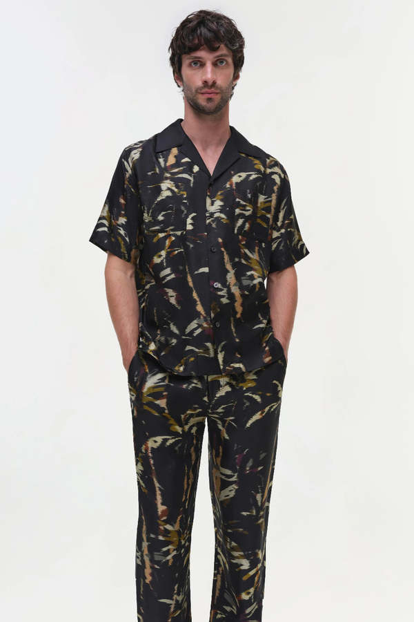 Simkhai Connor Camp Shirt - Windswept Palm Print | Garmentory