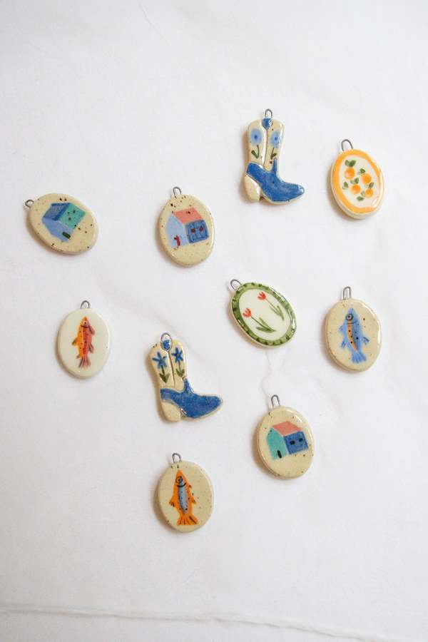 River + Fields Pottery Hand Painted Ceramic Charms | Garmentory