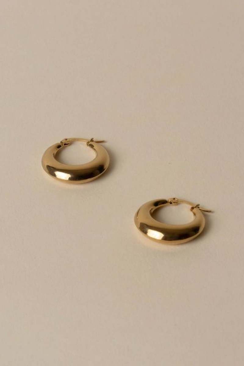 Hunter & Hare Thick Hoops - Gold | Garmentory