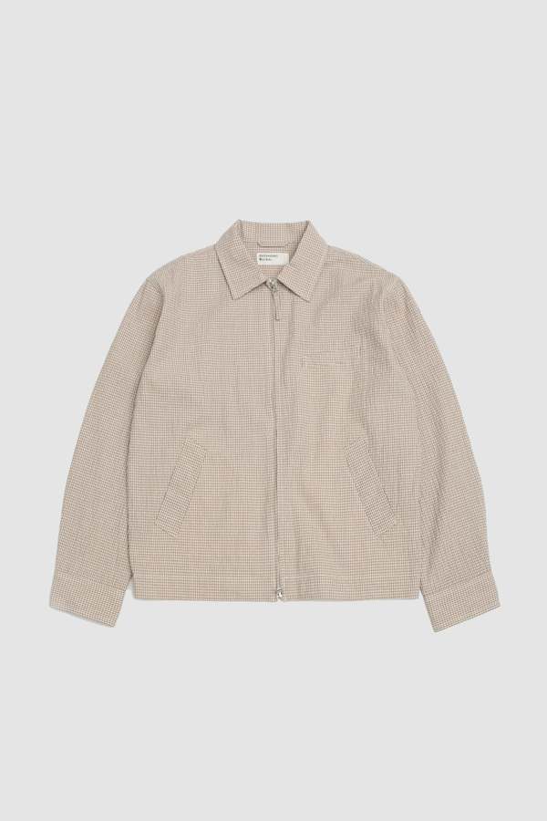 Universal Works Windcheater Ospina Check Cotton Jacket - Ecru/Sand ...