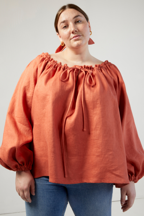 Eliza Faulkner Anna Terra Linen Shirt | Garmentory