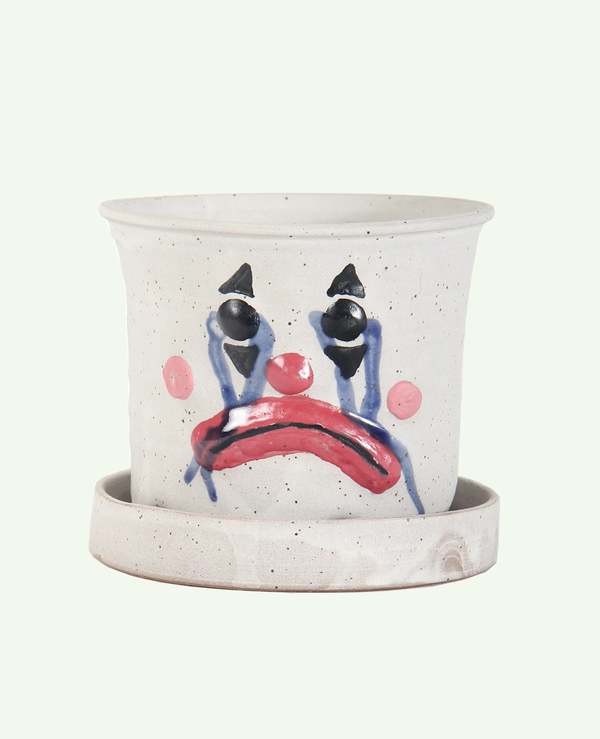Griffin Pottery Pagliacci The Sad Clown Plant Pot | Garmentory