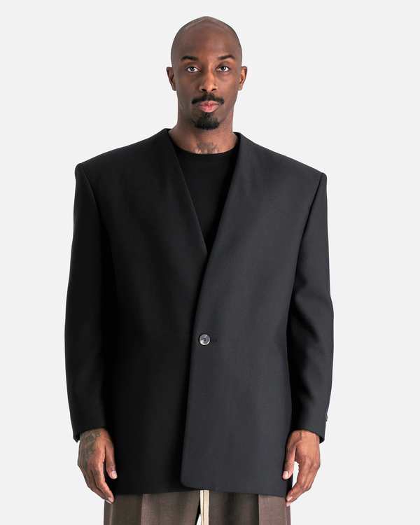 Fear of God Lapelless Suit Jacket - Black | Garmentory
