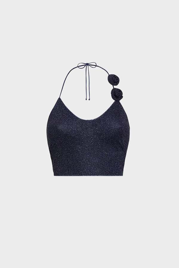OSEREE Lumiere Rose Top - Night Blue | Garmentory