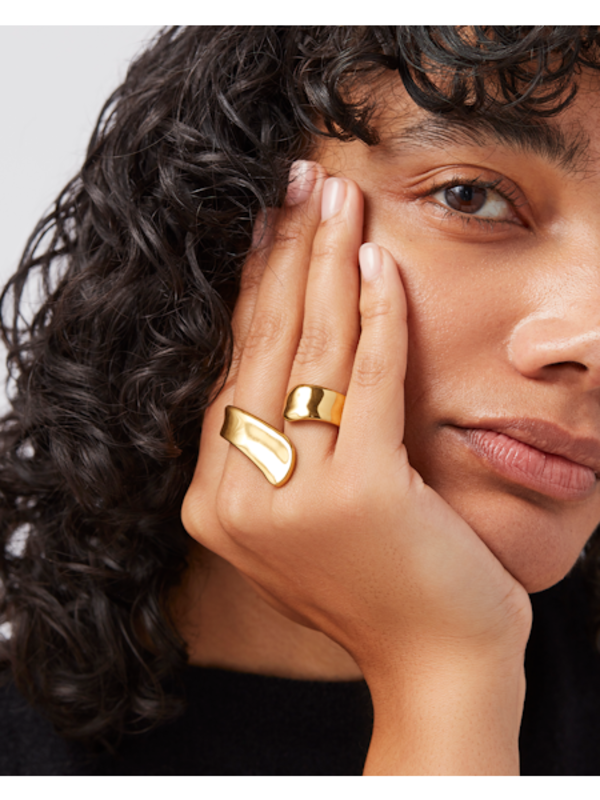 Jenny Bird Solene Double Ring - Gold | Garmentory