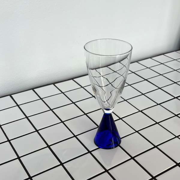 Vintage Blue Triangle Glass | Garmentory