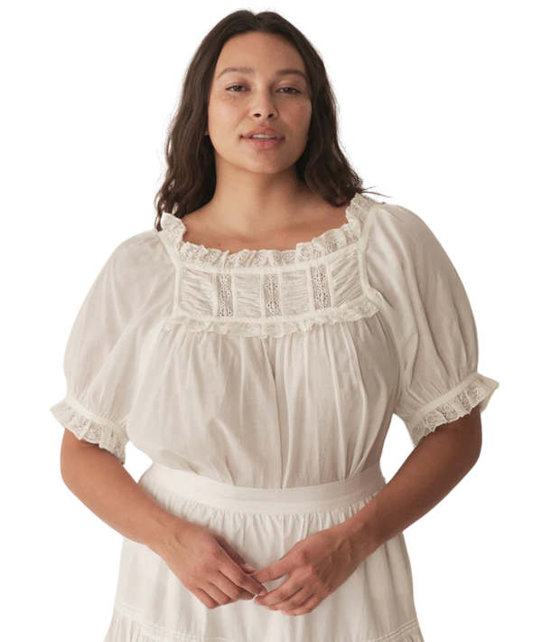 DÔEN Frances Top - Salt Lace | Garmentory