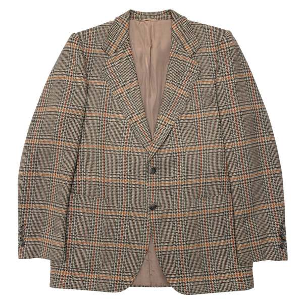 Sundazed 70s Pure New Wool Glen Check Hopsack Weave Sport Coat - Beige ...