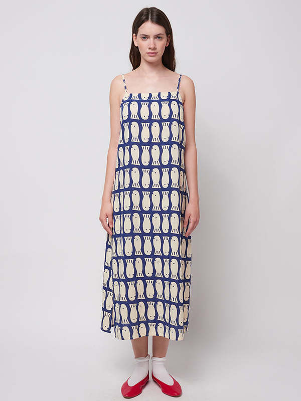 Bobo Choses Lucky Fish Dress - Blue White | Garmentory