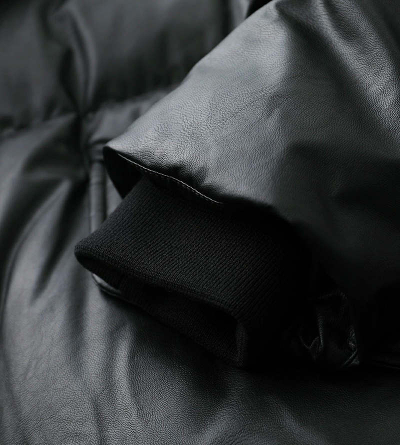 MM6 Maison Margiela Signature Cropped Puffer - Black | Garmentory