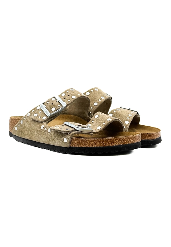Birkenstock Arizona Rivet Sandal - Taupe | Garmentory