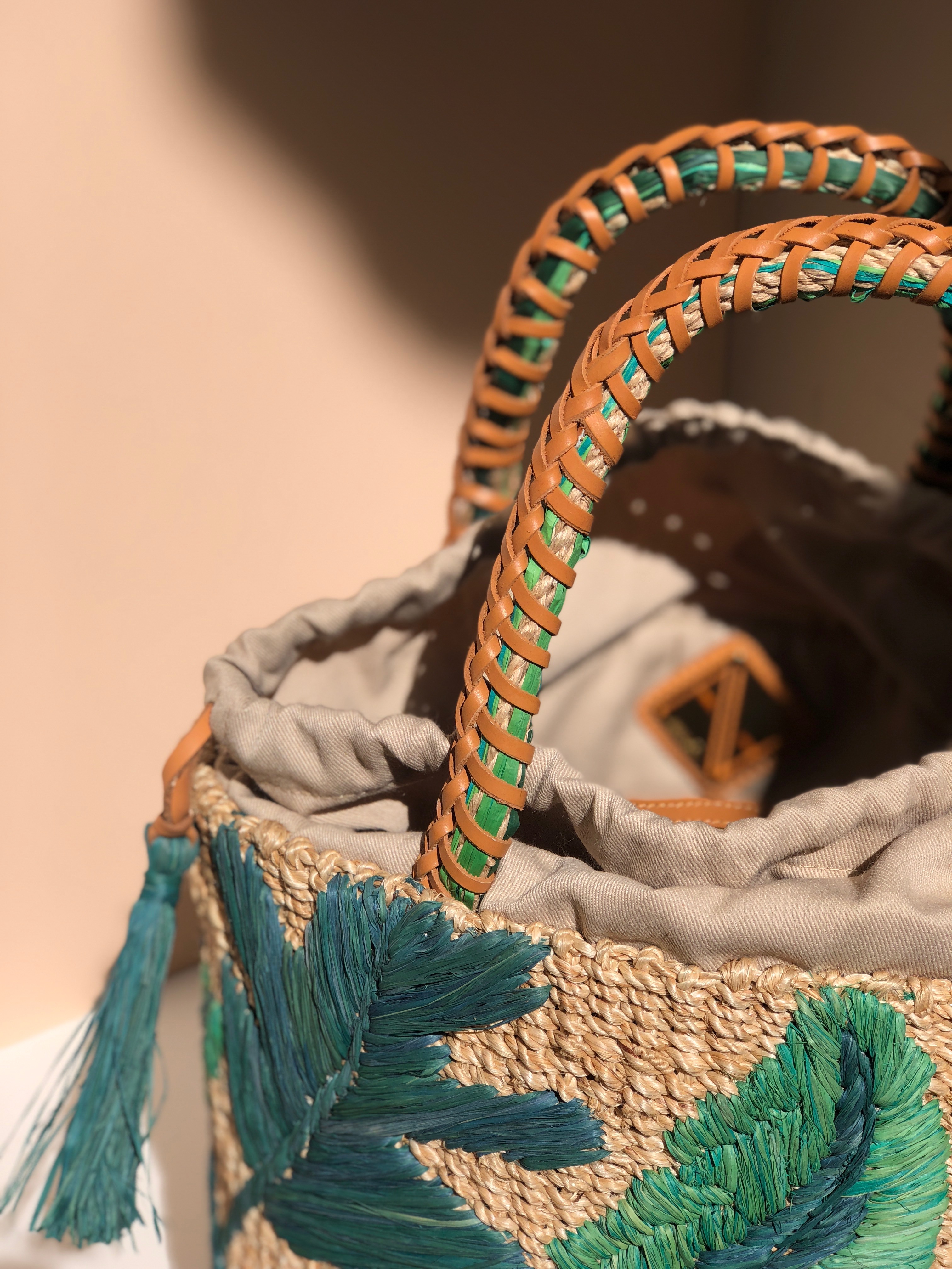 Aranaz Nana Woven Abaca Bucket Bag | Garmentory