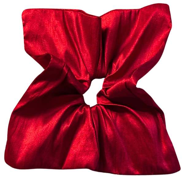Athena Newton Silk Square Scrunchie - Amber | Garmentory
