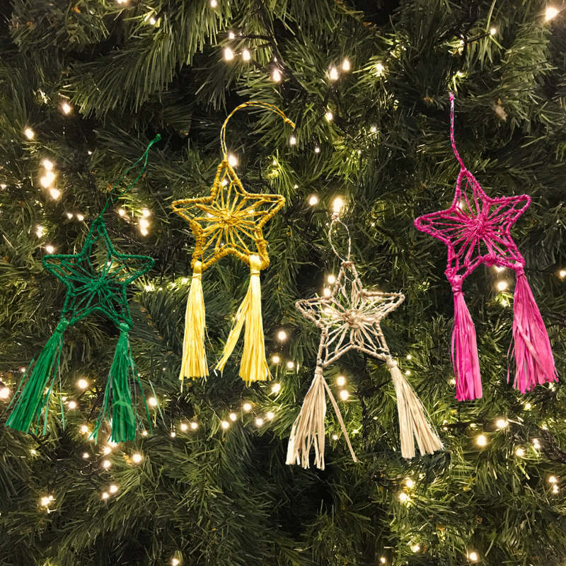 Kubo Abaca Parol Star Ornaments - Set of 4 | Garmentory