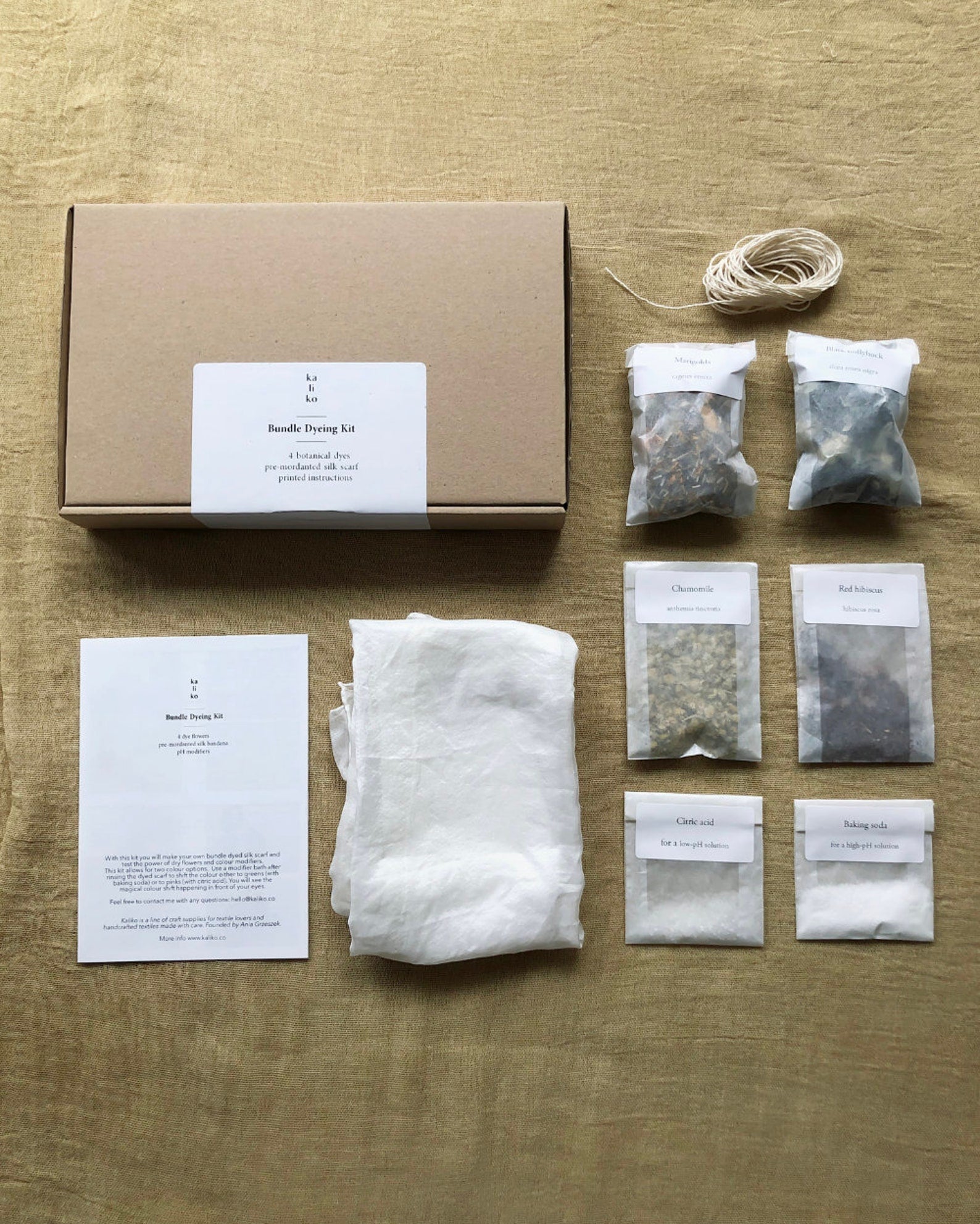 Kaliko Bundle Dyeing Kit - Silk & Flowers DIY | Garmentory