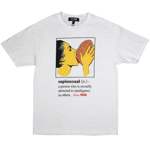 Skim Milk Sapiosexual T-Shirt - White | Garmentory