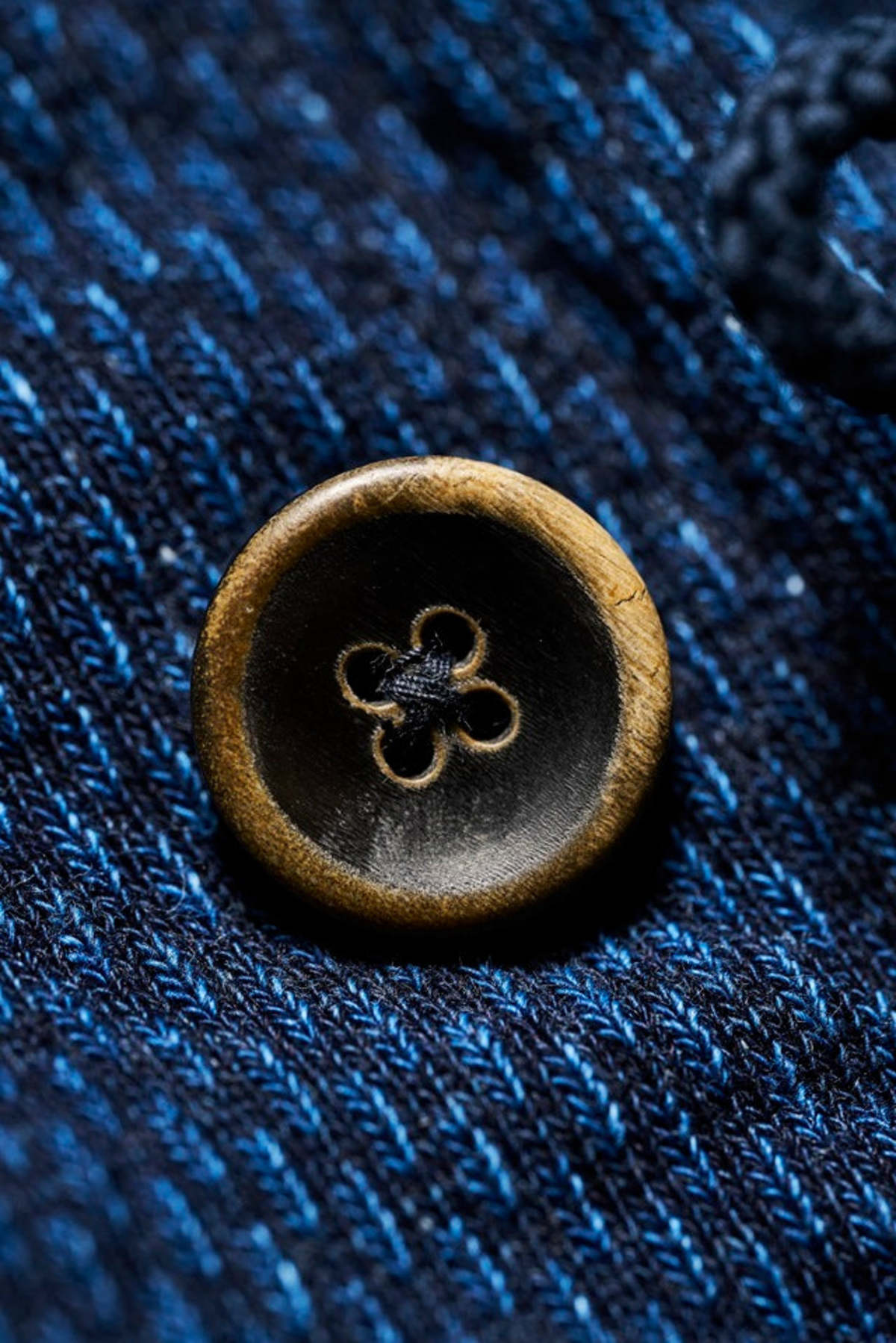 Pure Blue Japan Knitted Hoodie - Sashiko Indigo | Garmentory