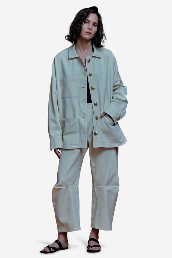 SECULAR Daria Jacket - White/Blue Stripe | Garmentory