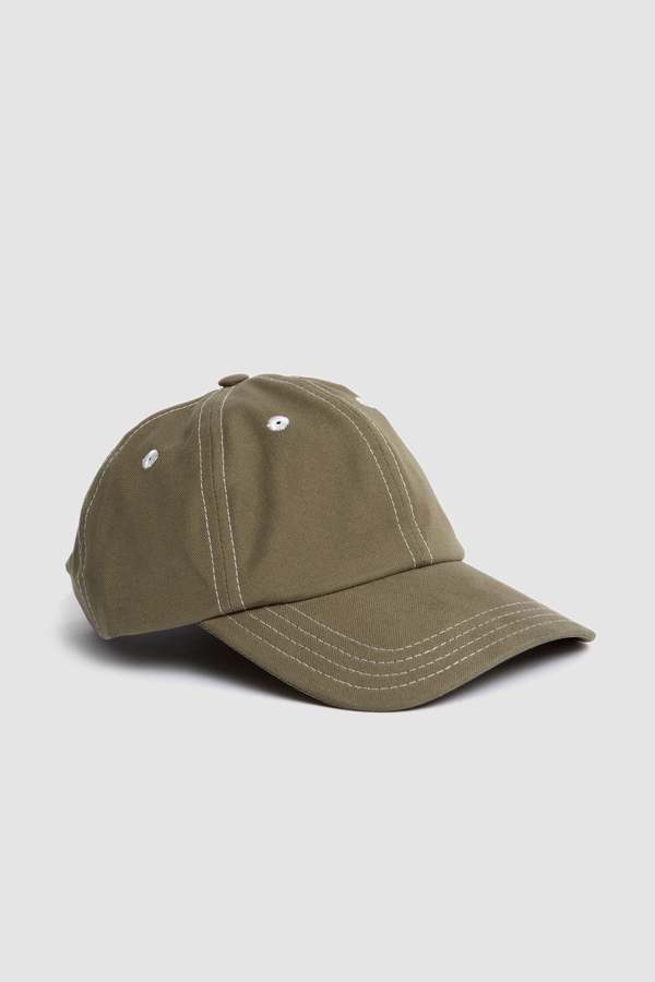 DRAKE'S Contrast Stitch Baseball Cap - Olive | Garmentory