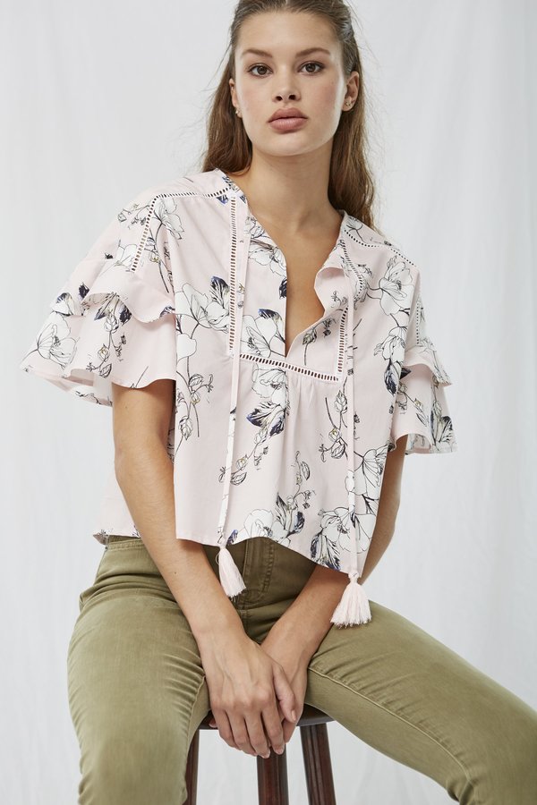 Cosette Clothing Sofia Floral Poplin Top | Garmentory