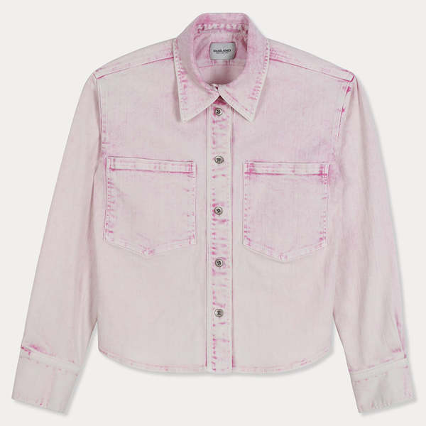 Rachel Comey Riera Shirt - Pink Acid Wash Denim | Garmentory