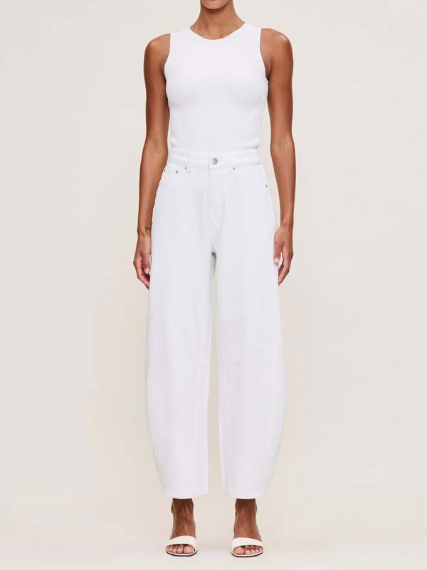 DL 1961 Miro Barrel Jeans - White | Garmentory