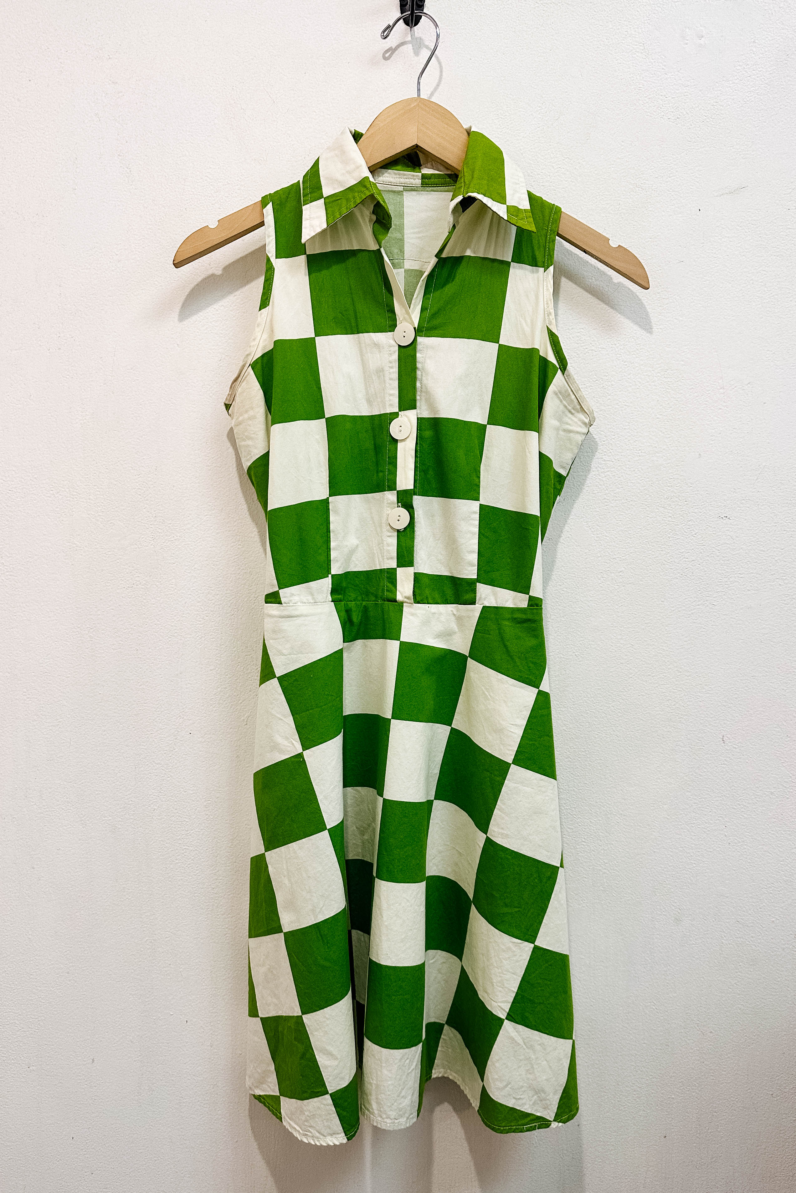Vintage Bianca Check Dress - Green | Garmentory