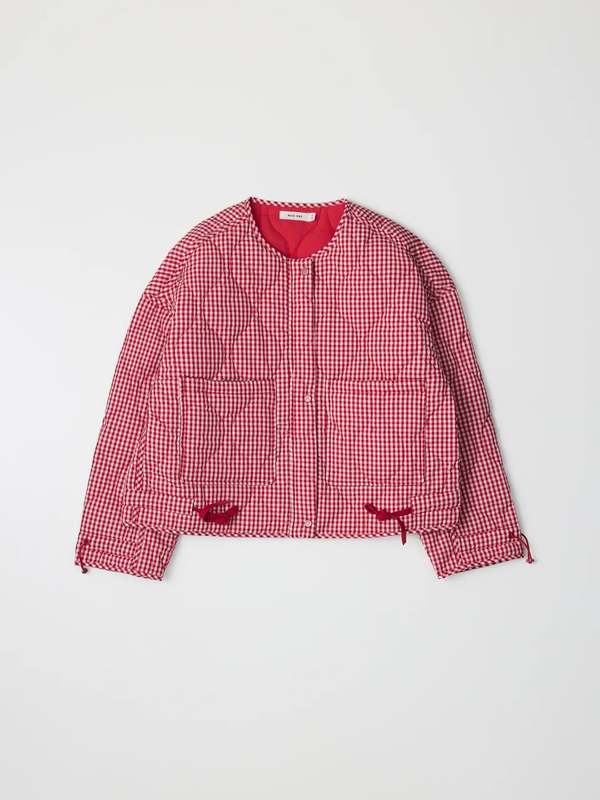 Mod Ref Rochelle Quilted Gingham Jacket - Red | Garmentory