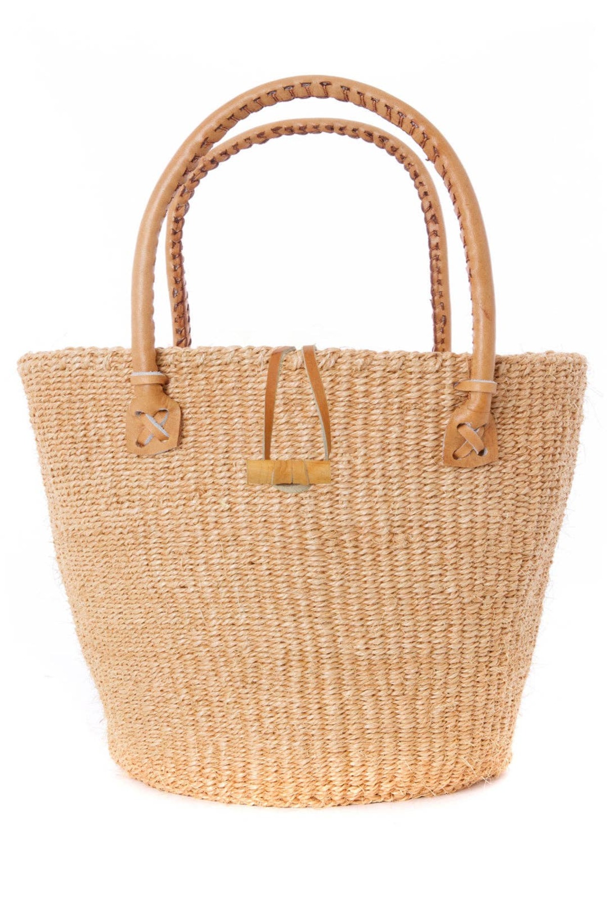 Swahili | AFRICAN MODERN Classic Blush Sisal Handbag with Leather ...