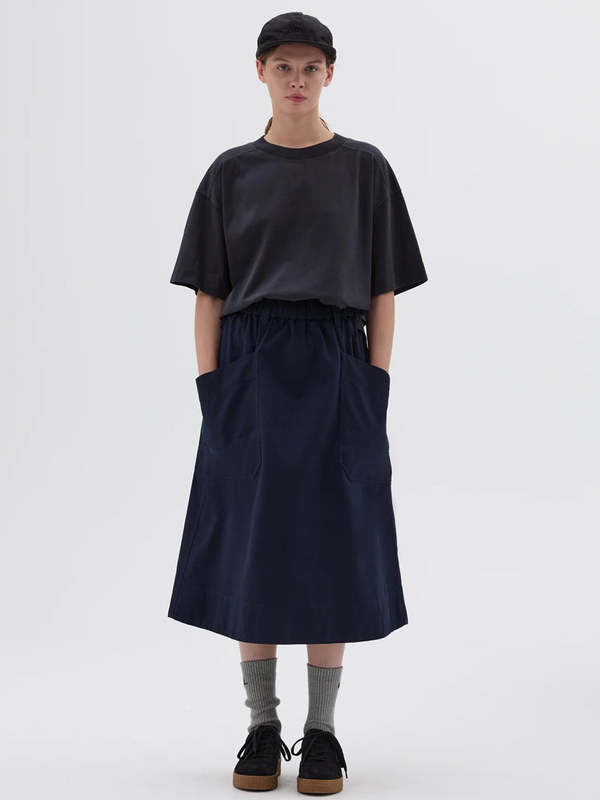 MHL by Margaret Howell Patch Pocket Skirt - Blue | Garmentory