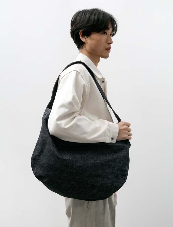 Taiga Takahashi Mens Lot 004 Newsboy Bag - Raw Indigo | Garmentory