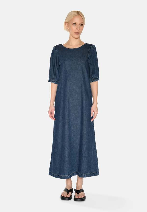 Minimum Dalila Midi Dress - Medium Blue | Garmentory