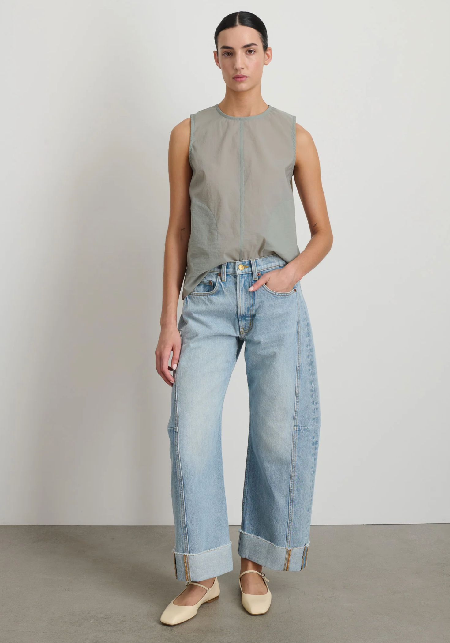 B Sides Relaxed Cuffed Lasso Jean - Jac Wash | Garmentory