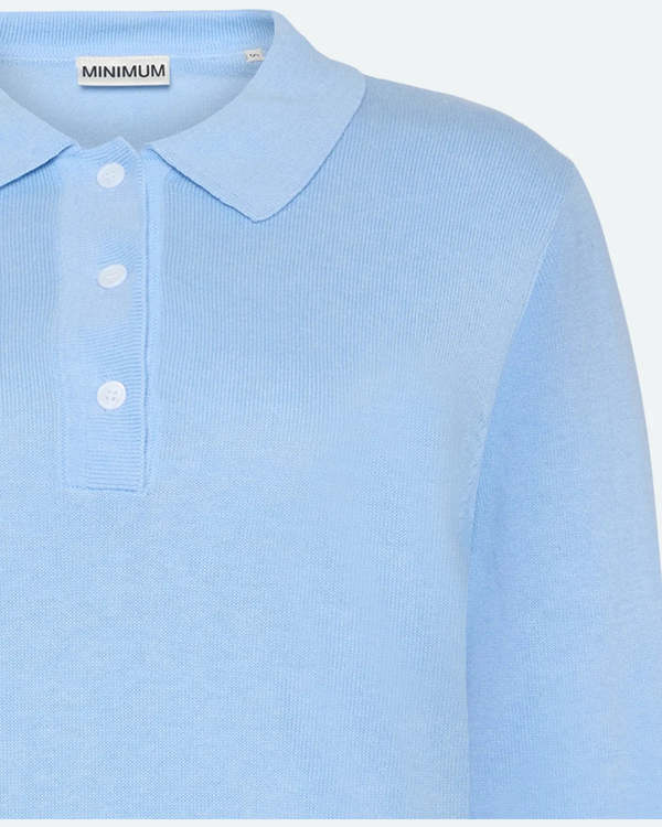 Minimum Riley Knit Polo - Light Blue | Garmentory