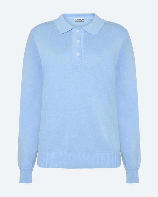 Minimum Riley Knit Polo - Light Blue | Garmentory