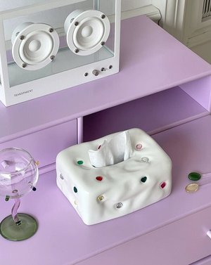 INSPECIAL HOME Gemstone Tissue Box Cover | Garmentory