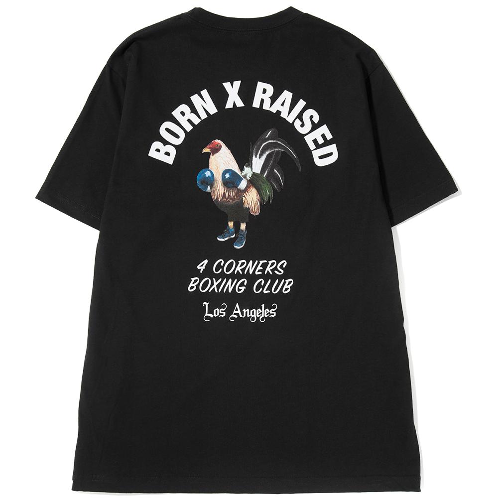 Born x Raised 4 Corners Boxing Club T-Shirt - Black | Garmentory