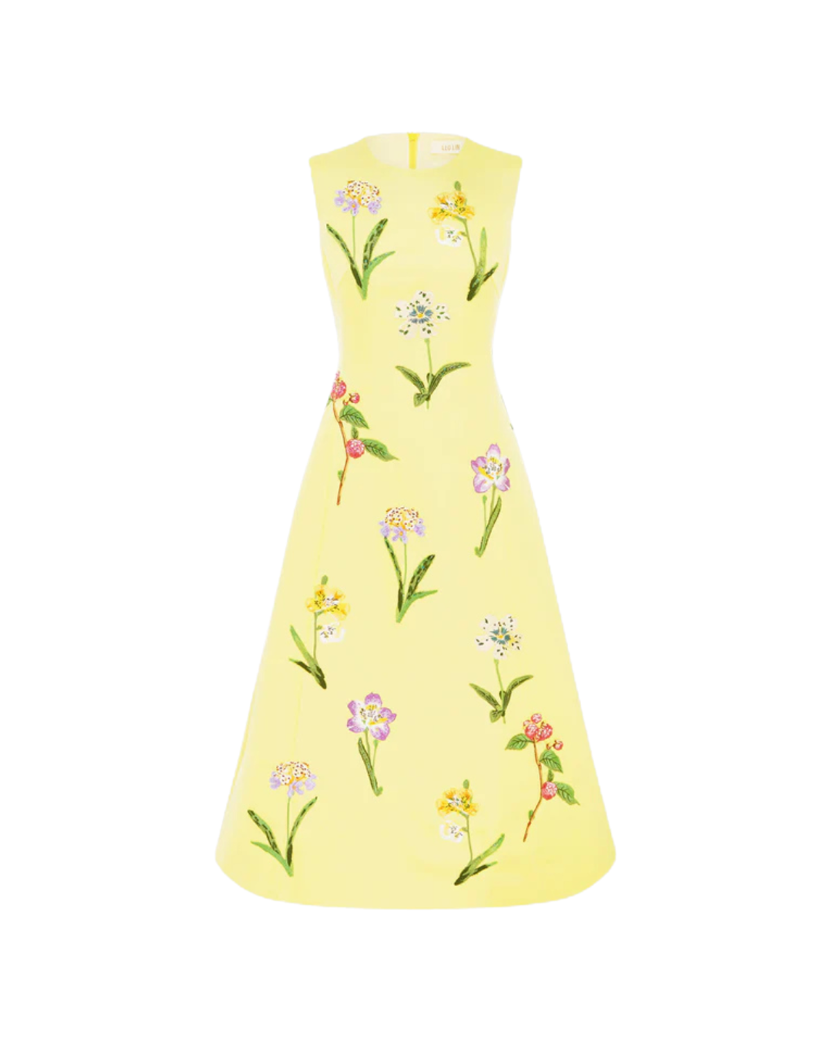 Leo Lin Cleo Embellished Midi Dress - Sorbet Wild Flower | Garmentory